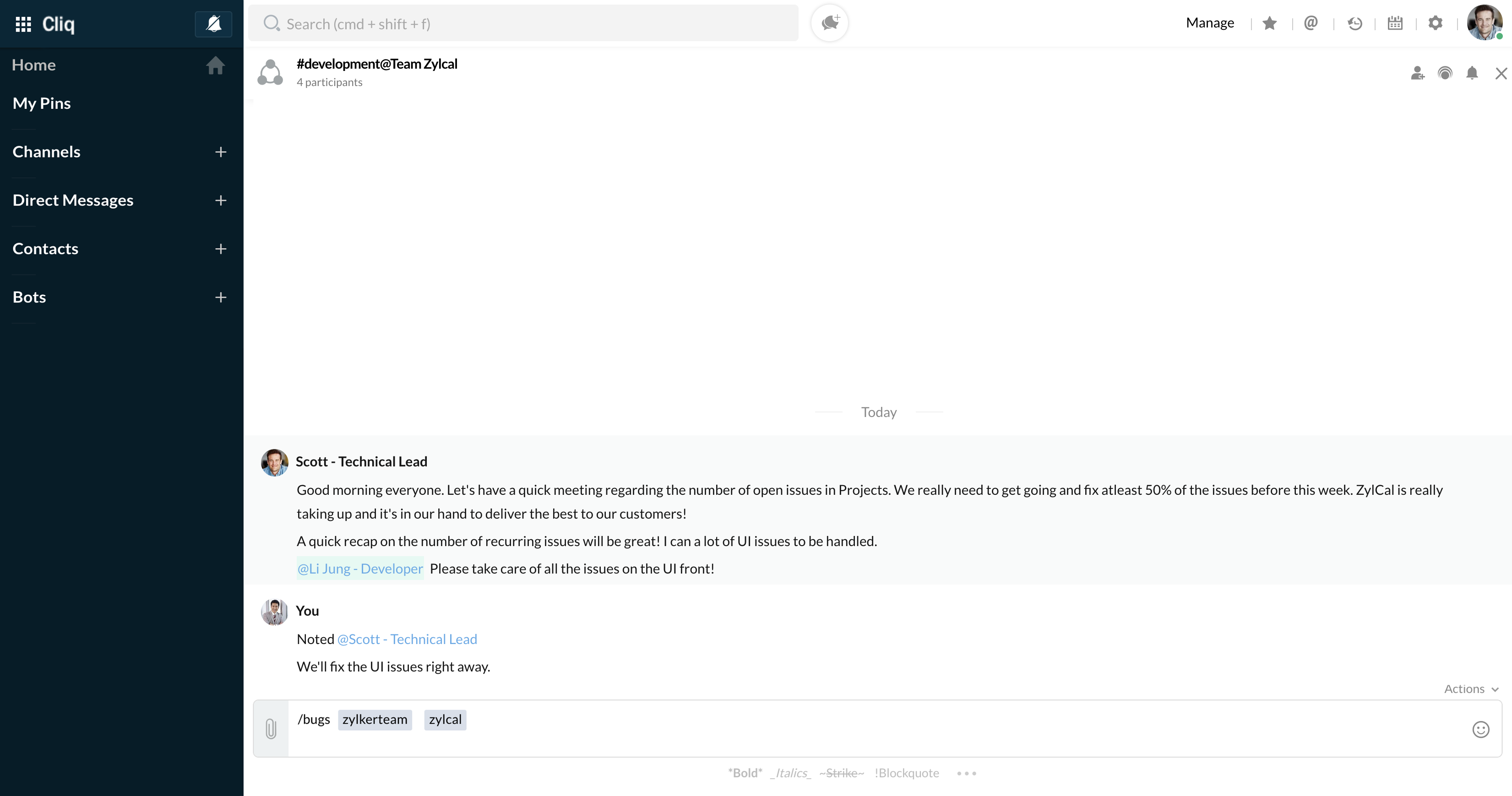 Button Function Workflow Cliq 2366