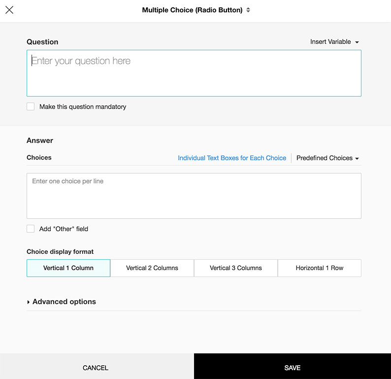 How to add and edit Multiple Choice Question on Zoho Survey?