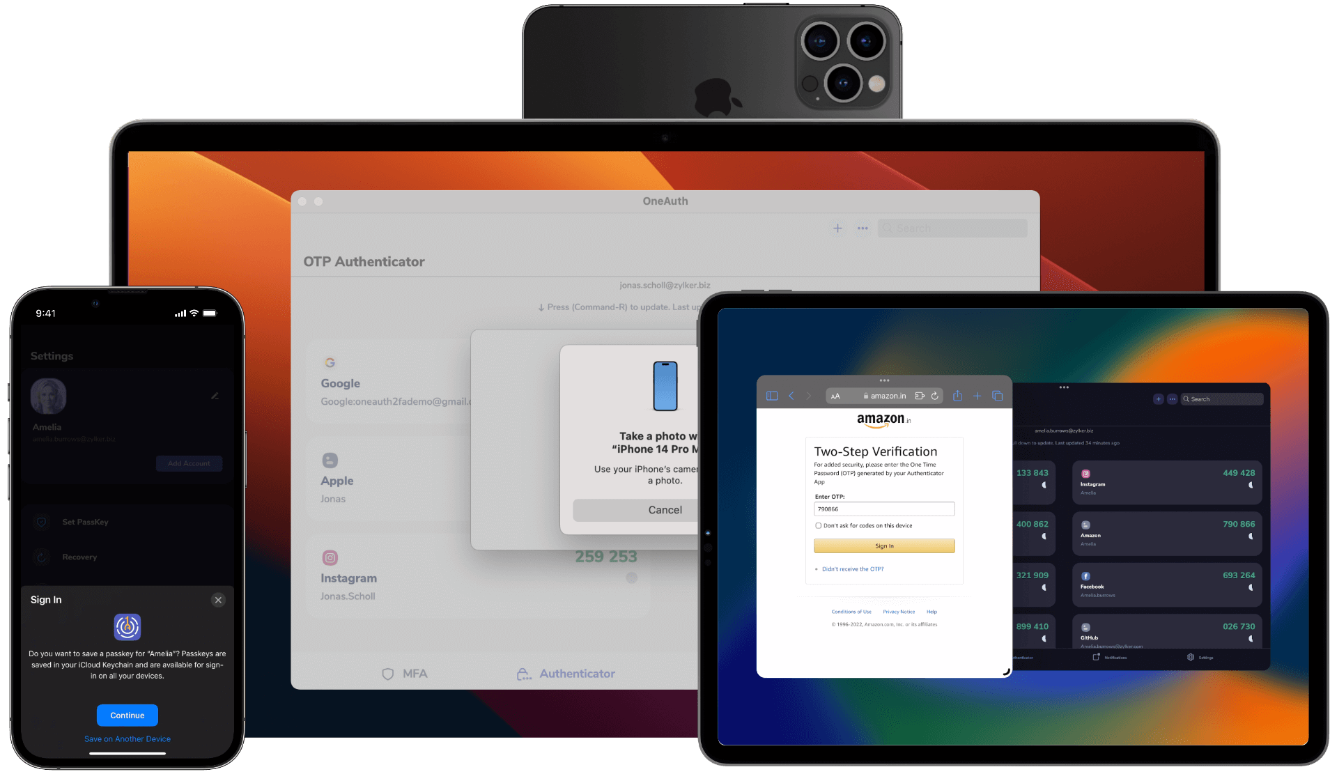 iOS 16 iPadOS 16 macOS Ventura | Zoho OneAuth - Authenticator