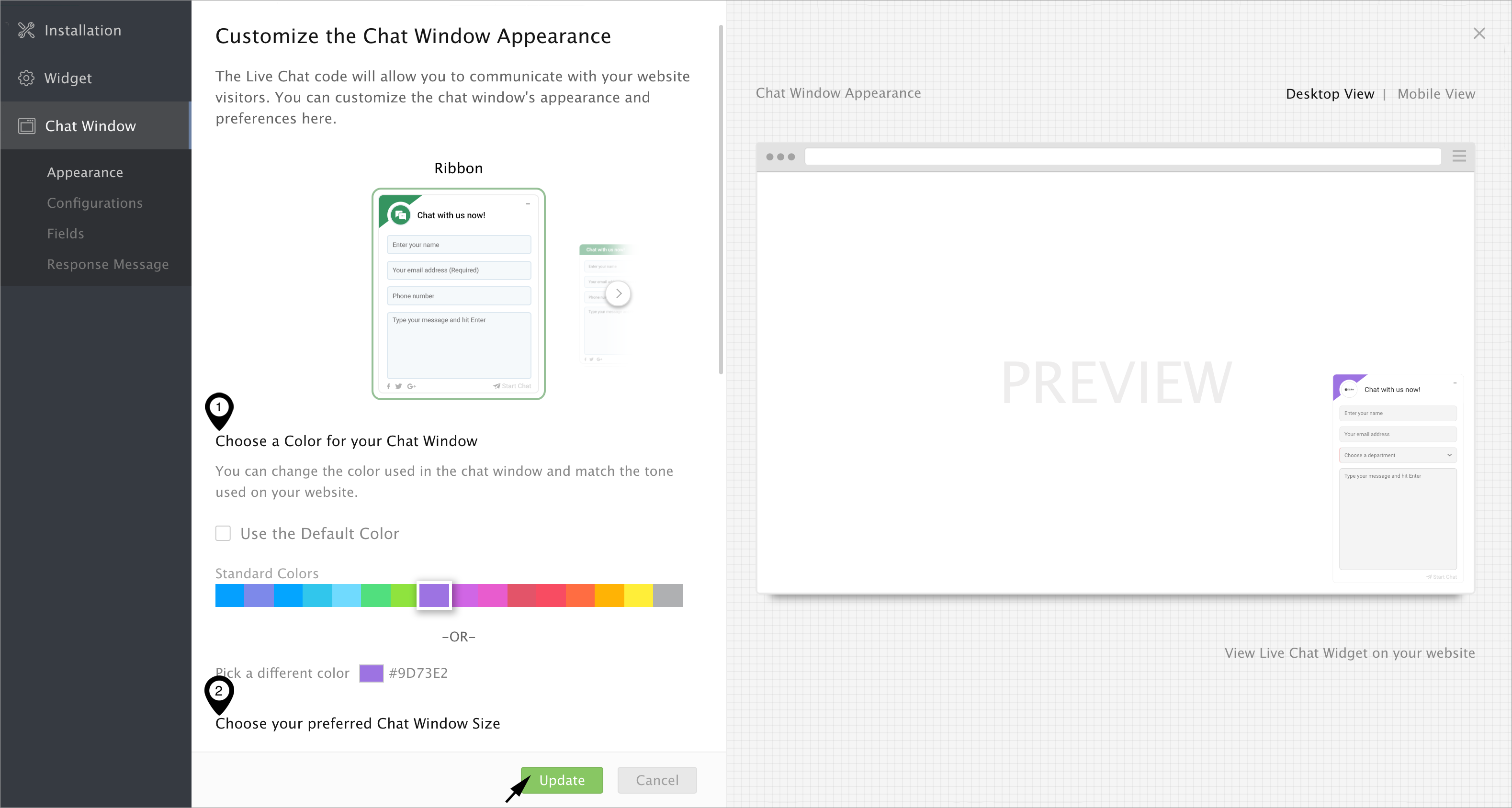 Live Chat Window- Zoho SalesIQ