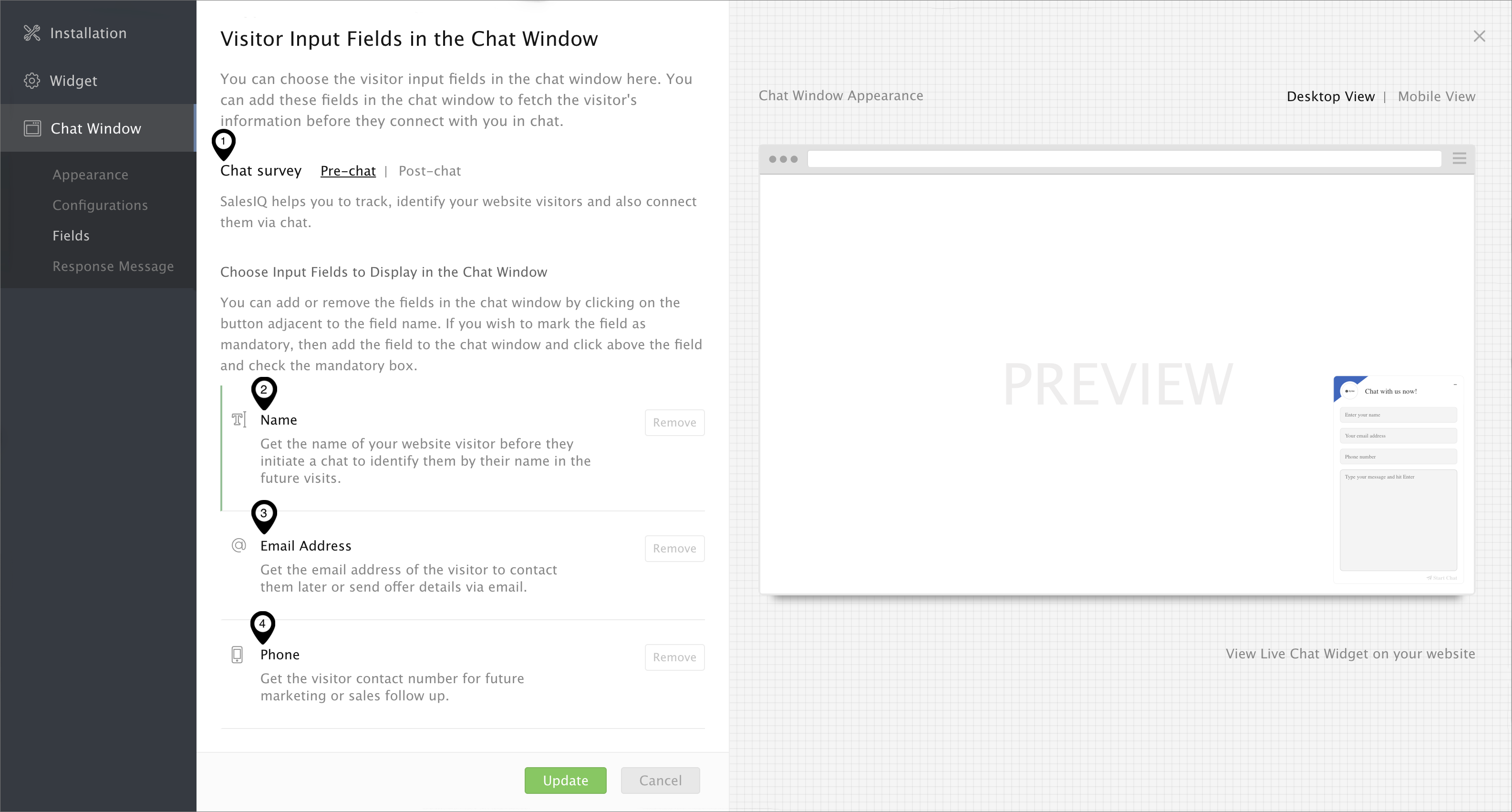 Live Chat Window- Zoho SalesIQ