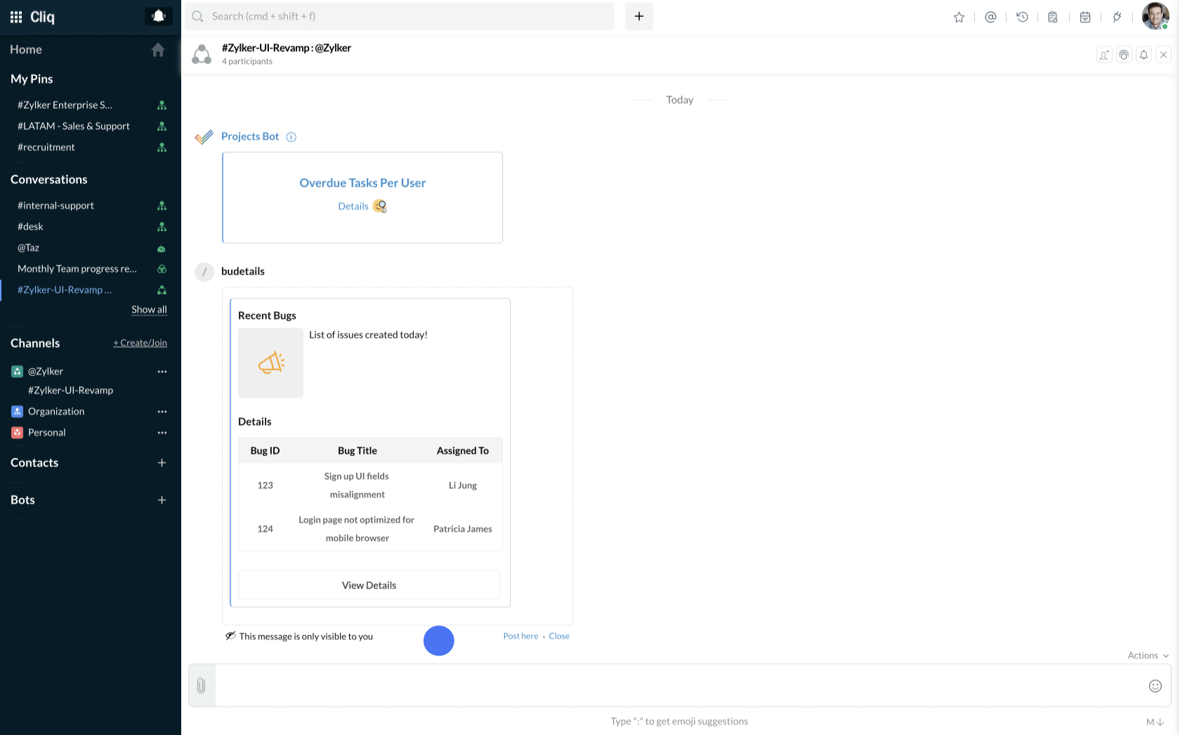 Button Function Workflow Cliq