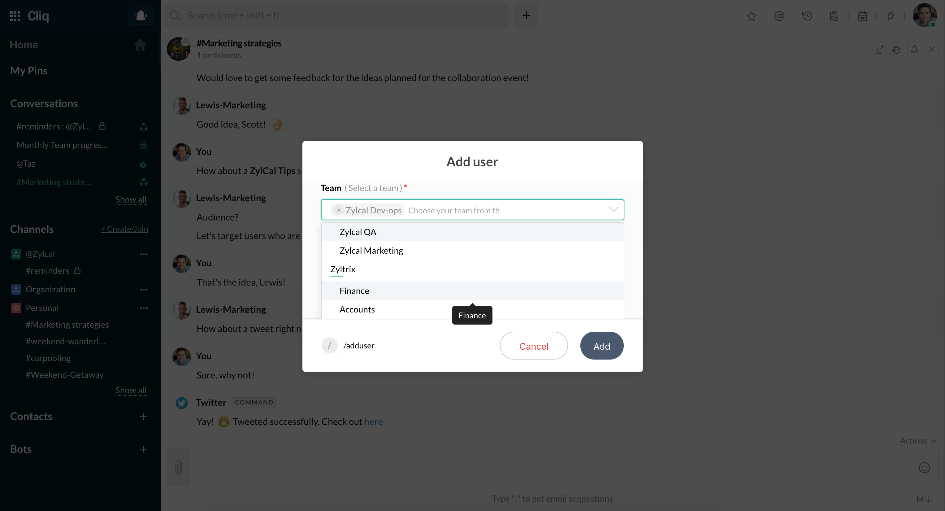 Developer Defined Drop Downs Cliq