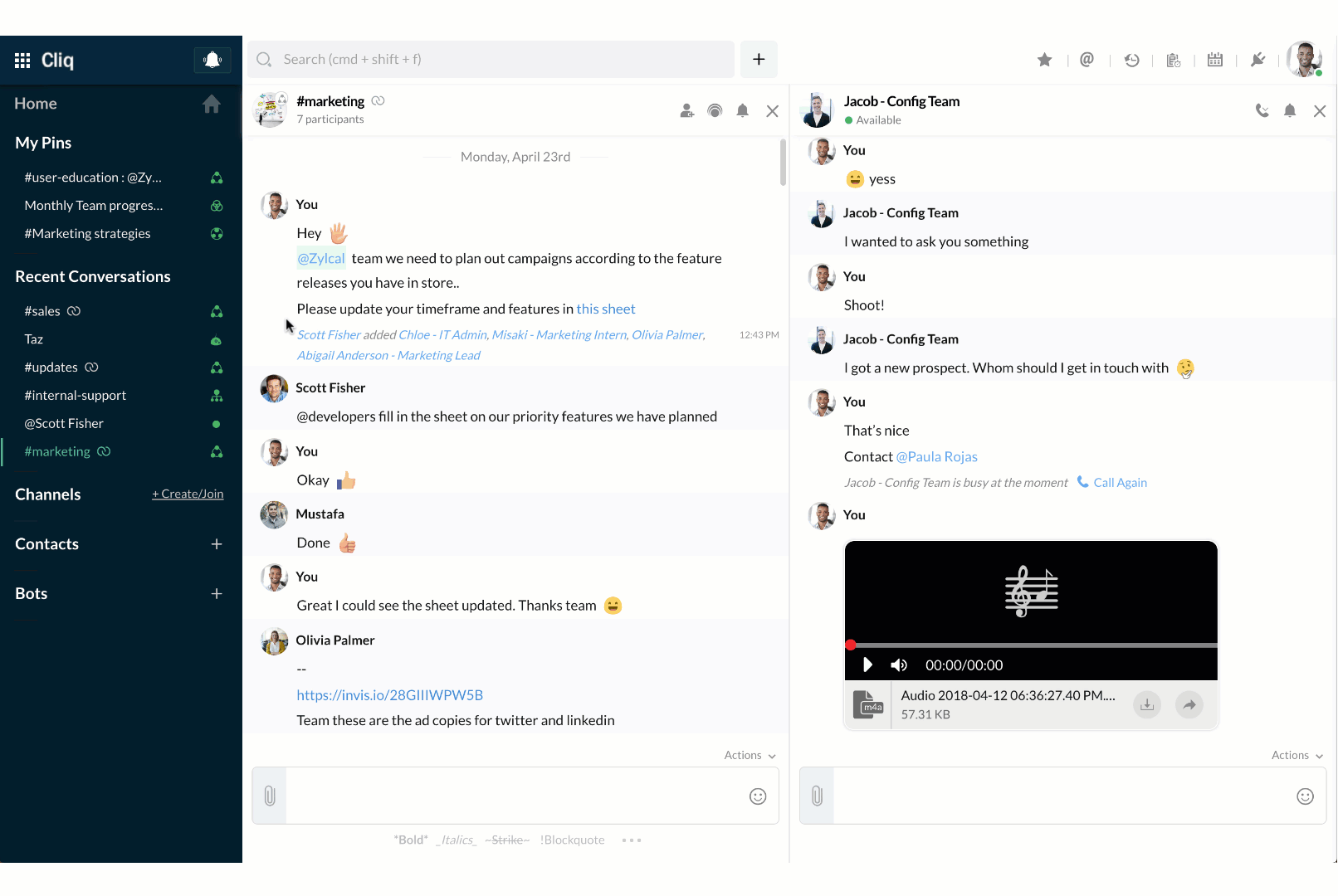 Set a reminder | Cliq