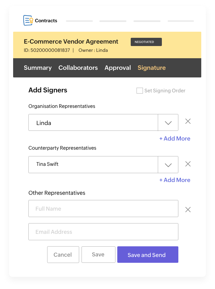 Contract Management Software | Contract eSignatures | Zoho Contracts