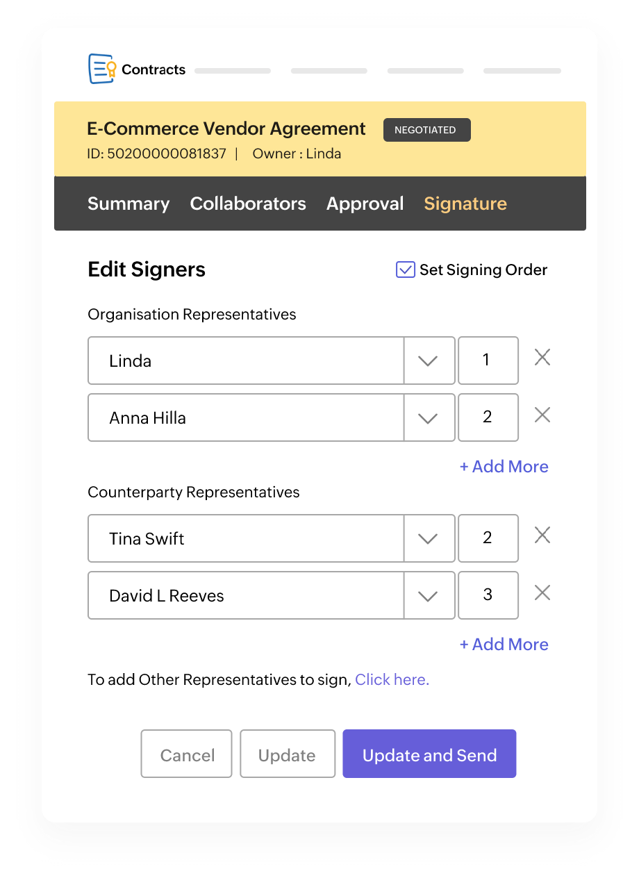Contract Management Software | Contract eSignatures | Zoho Contracts