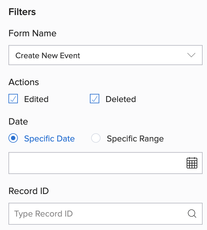 Understand Audit Trail |ManageEngine AppCreator Help