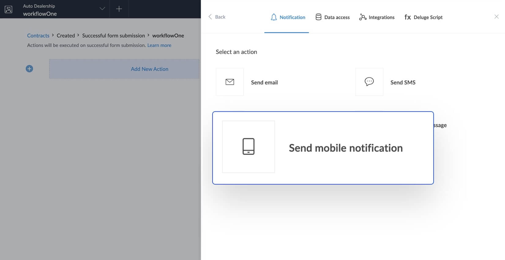 Cree programas y obtenga notificaciones instantáneas | Zoho Creator