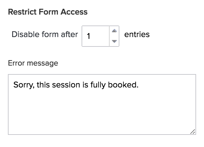 Restrict Access To A Form After A Certain Number Of Entries Zoho Creator Help