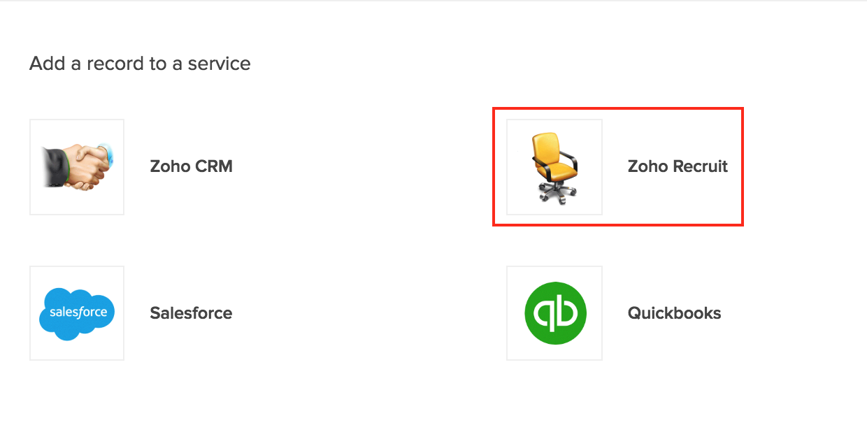 Configure Zoho Recruit Integration In Form Workflows Zoho Creator Help