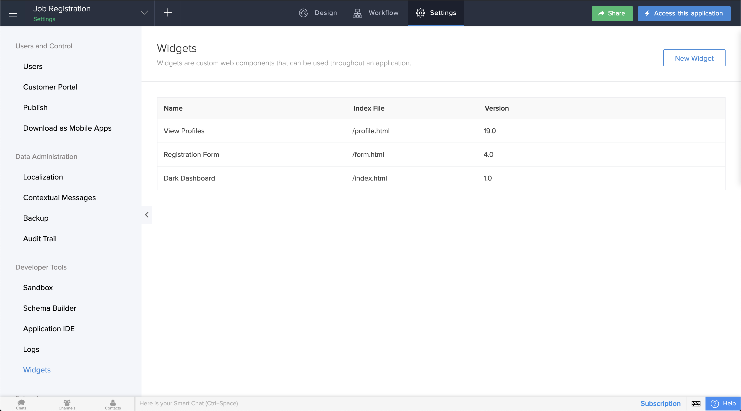 Create your first widget | Zoho Creator Help