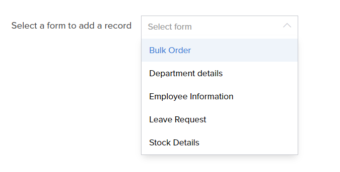 Configure add record action | Zoho Creator Help Configure add record action | Zoho Creator Help