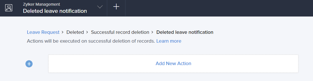 Configure successful record deletion | ManageEngine AppCreator Help