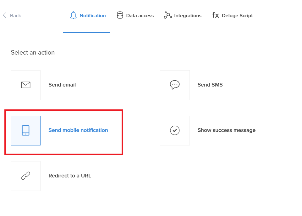 Configure mobile notification action | ManageEngine AppCreator Help