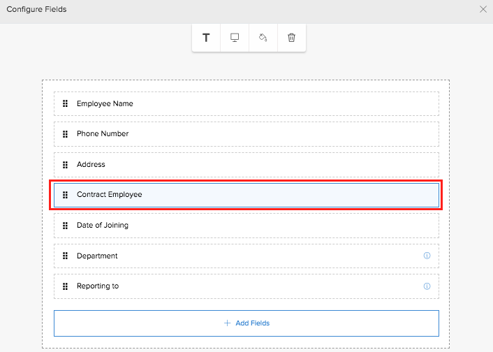 Set Properties for Decision Box Field | ManageEngine AppCreator Help