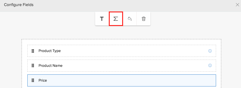 Set Aggregate Functions for Number Field Type| ManageEngine AppCreator Help
