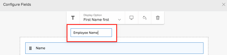 Set Field Name | ManageEngine AppCreator Help