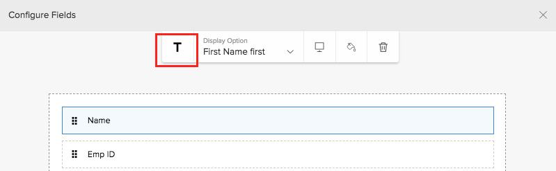 Set Field Name | ManageEngine AppCreator Help