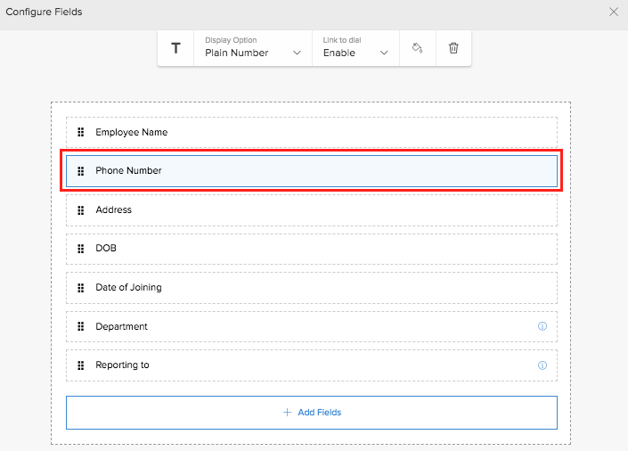 Set Properties for Phone Number Field | ManageEngine AppCreator Help Set Properties for Phone Number Field | ManageEngine AppCreator Help