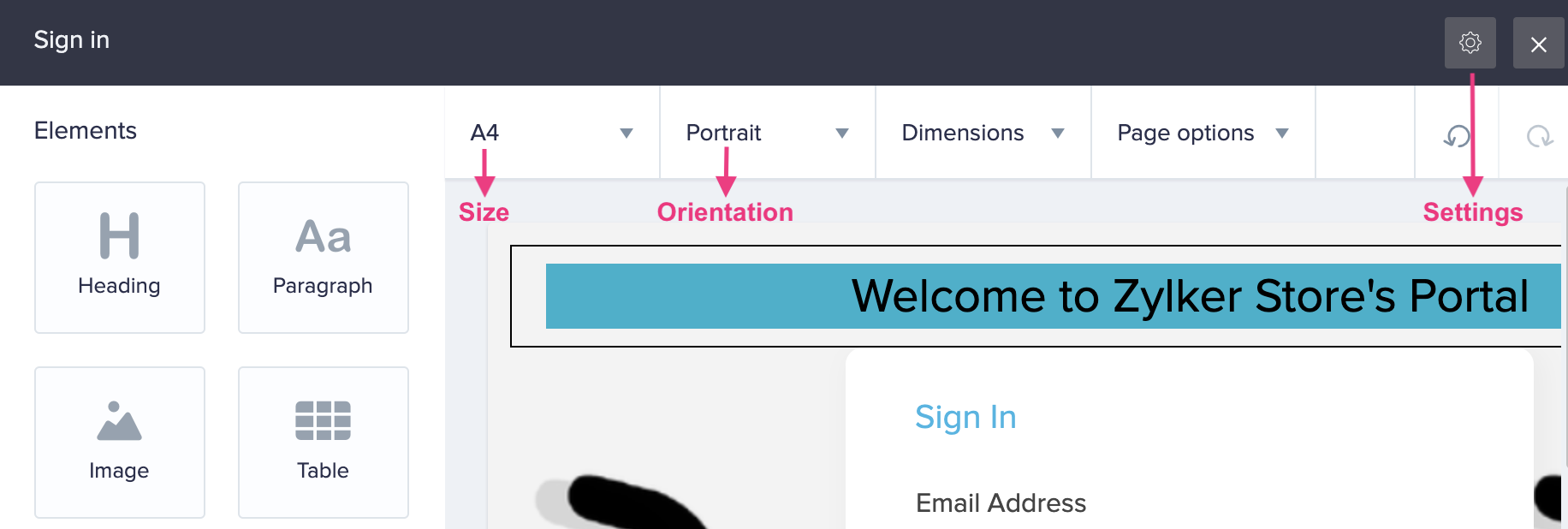 Customize Customer Portal pages| ManageEngine AppCreator Help