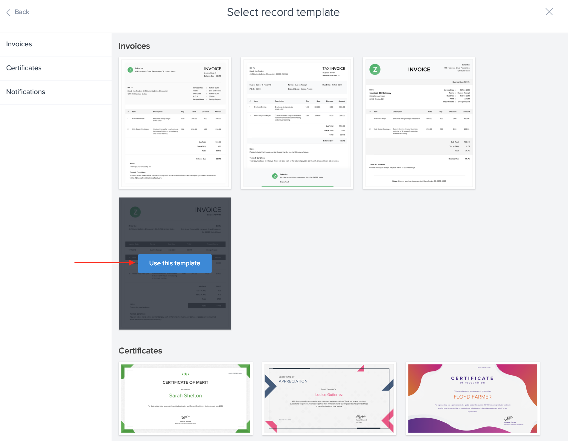 Create Record Template | Zoho Creator Help