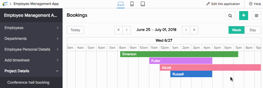 Understand Timeline Report for Browser | Zoho Creator Help