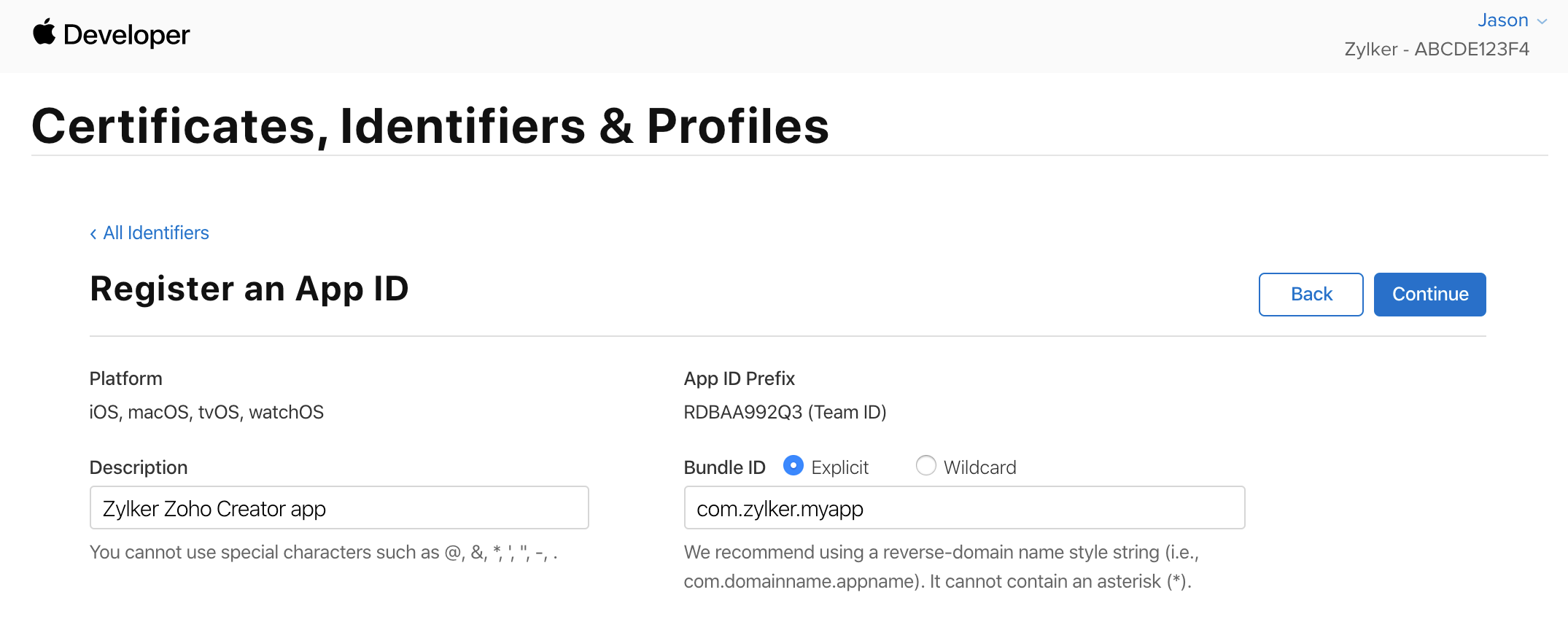 Prerequisites for Code Signing Customer App | Zoho Creator Help
