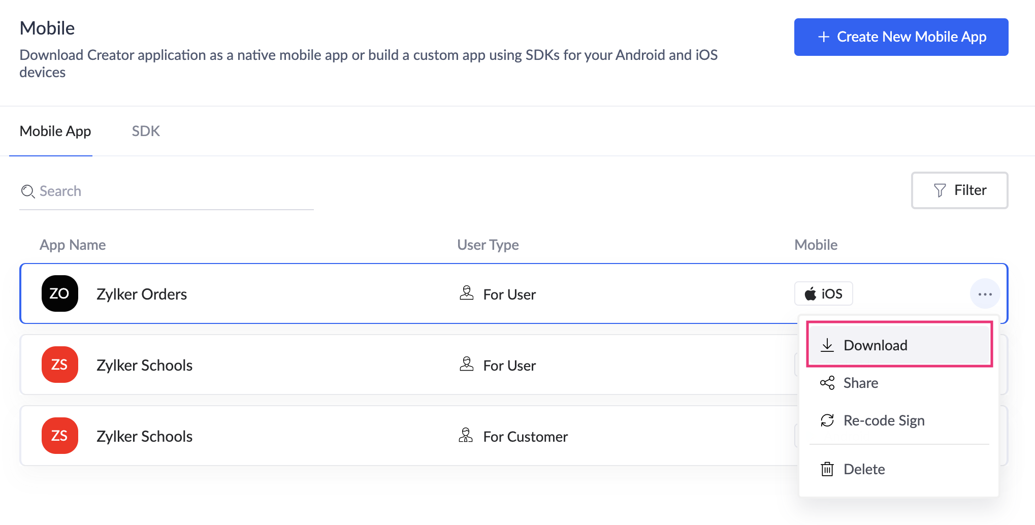 Click the Download button from the popup.