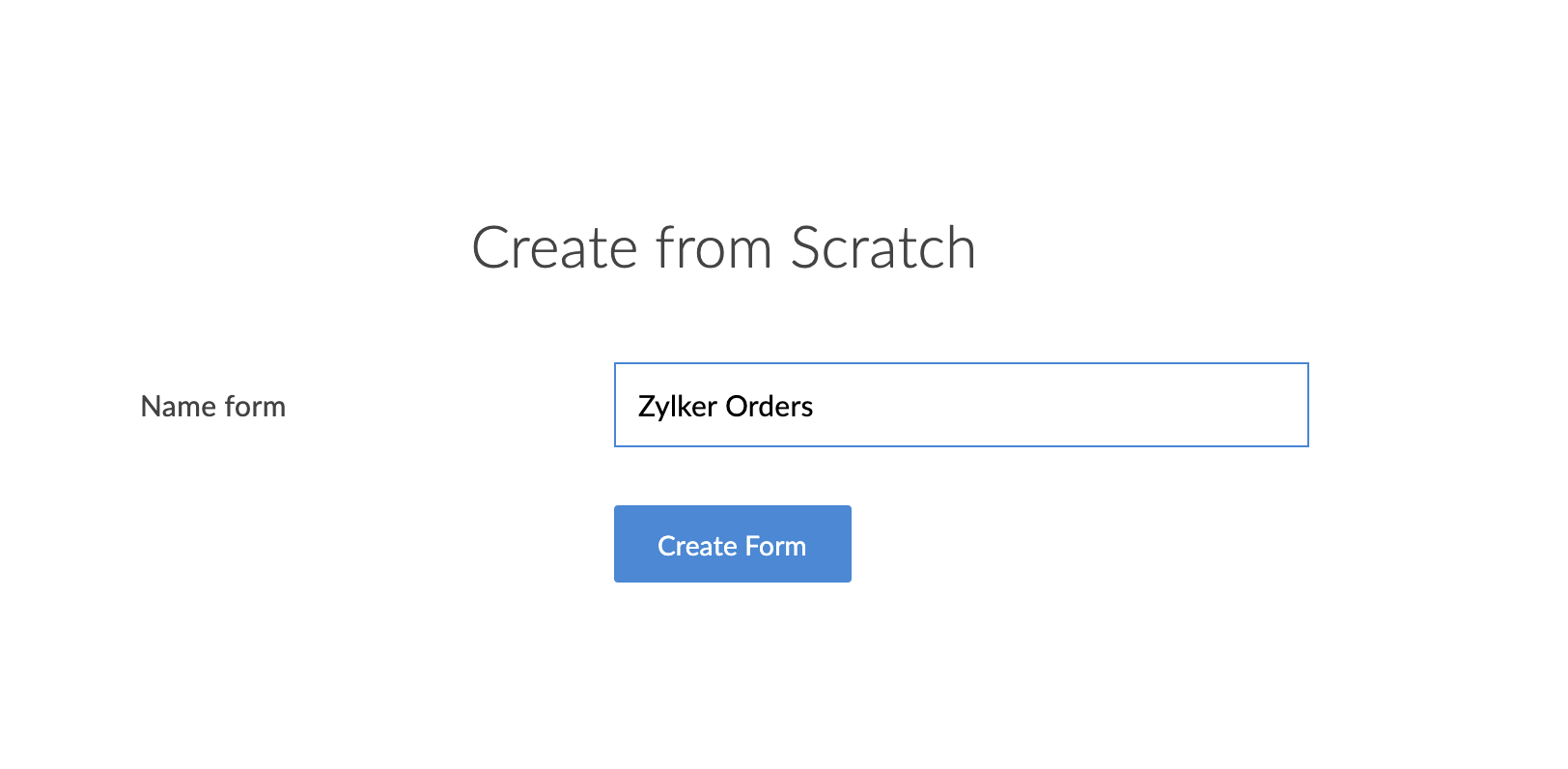 Create A Form From Scratch ManageEngine AppCreator Help