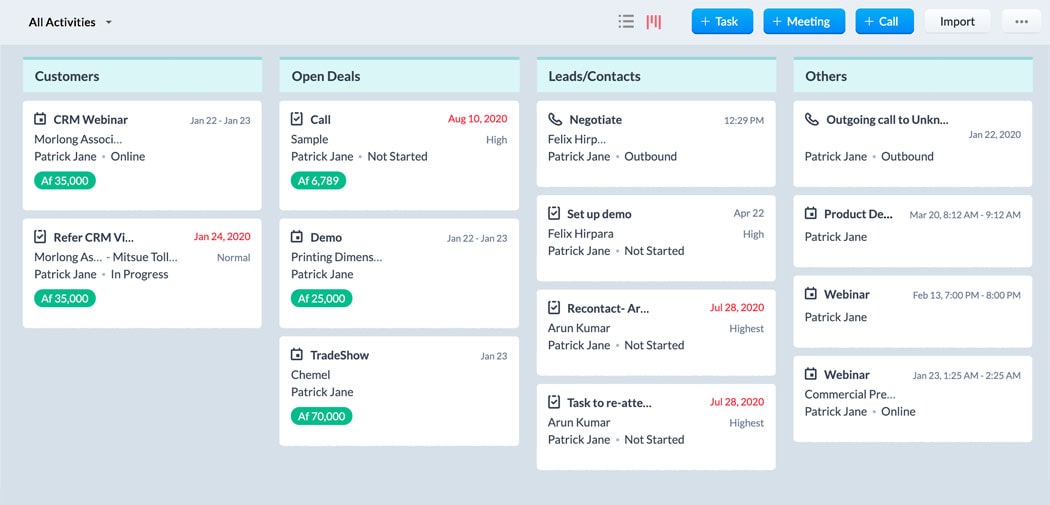 Client Management Software - Zoho CRM