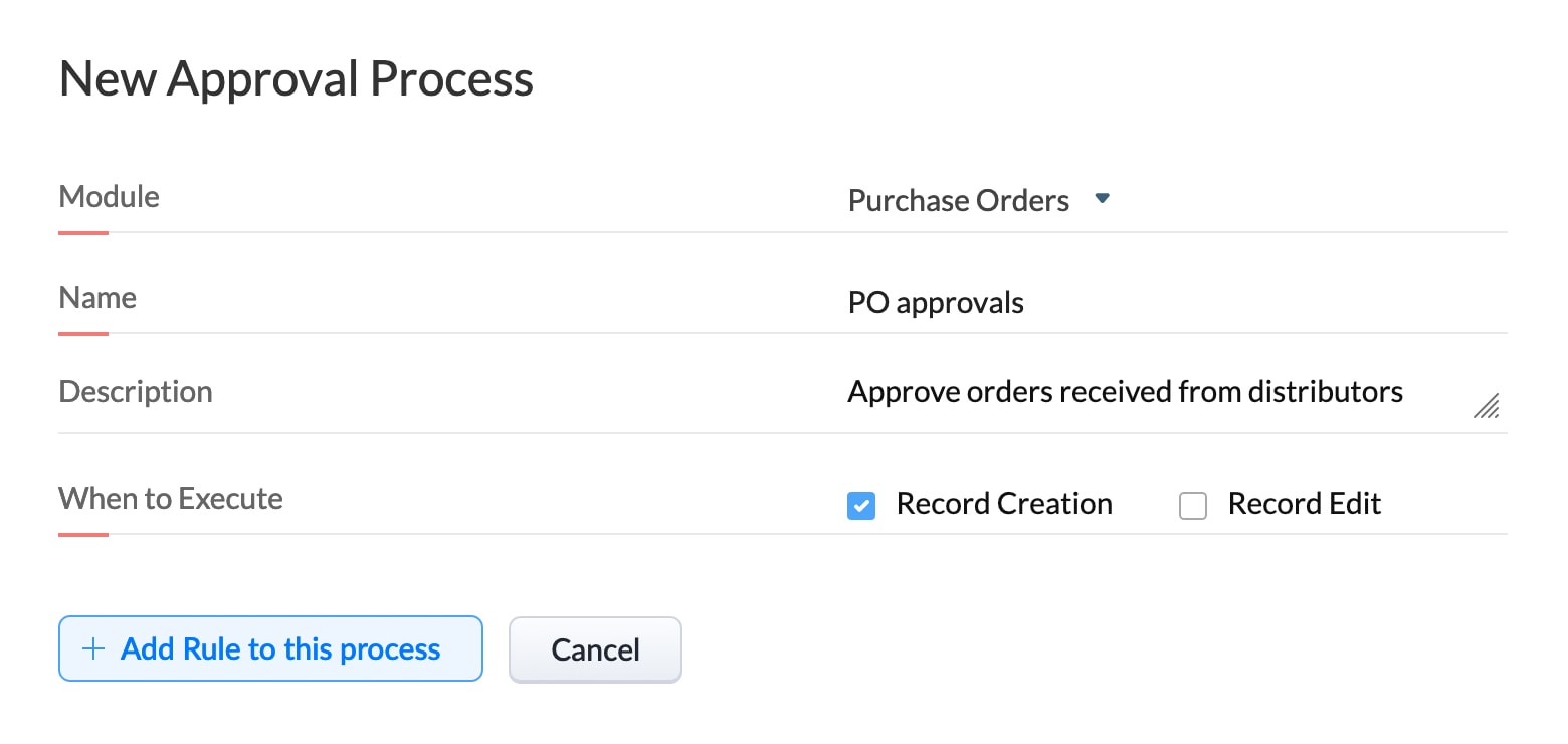 Approval Process - Purchase Order | Tutorial - Zoho CRM