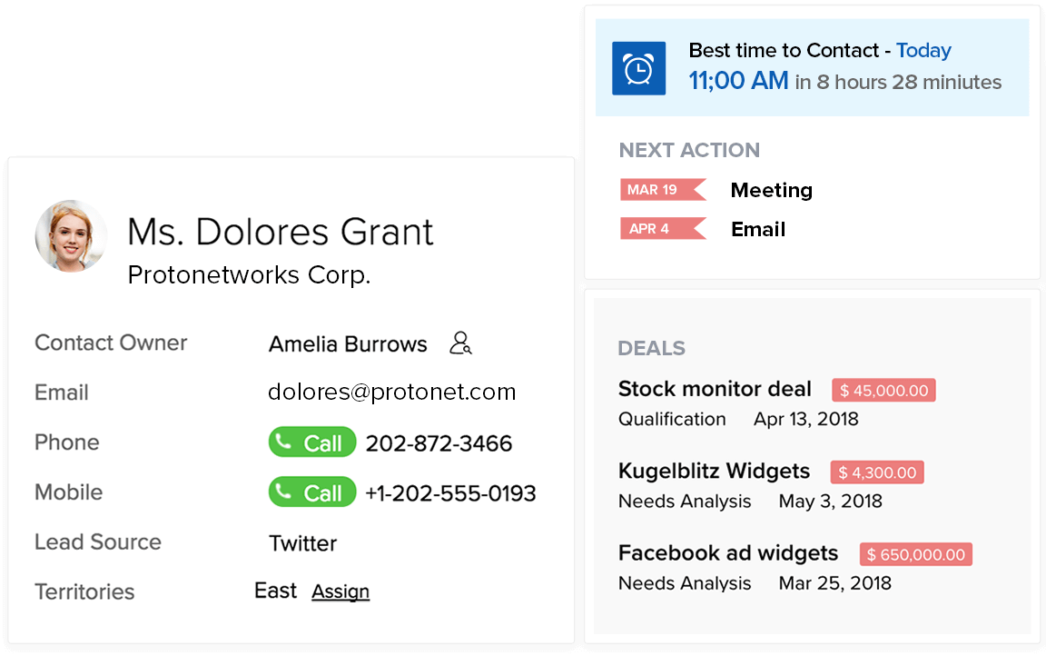 Logiciel de gestion de contacts gratuit | CRM en ligne Zoho