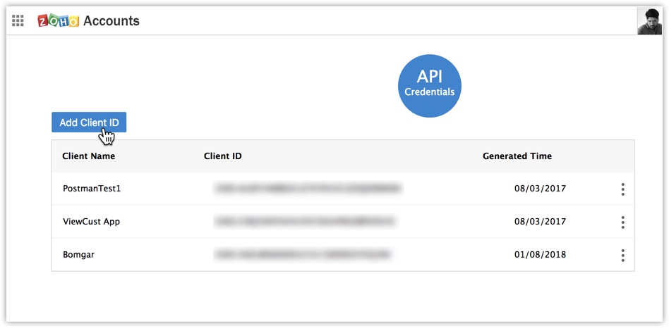Register Client App - Python SDK | Online Help - Zoho CRM