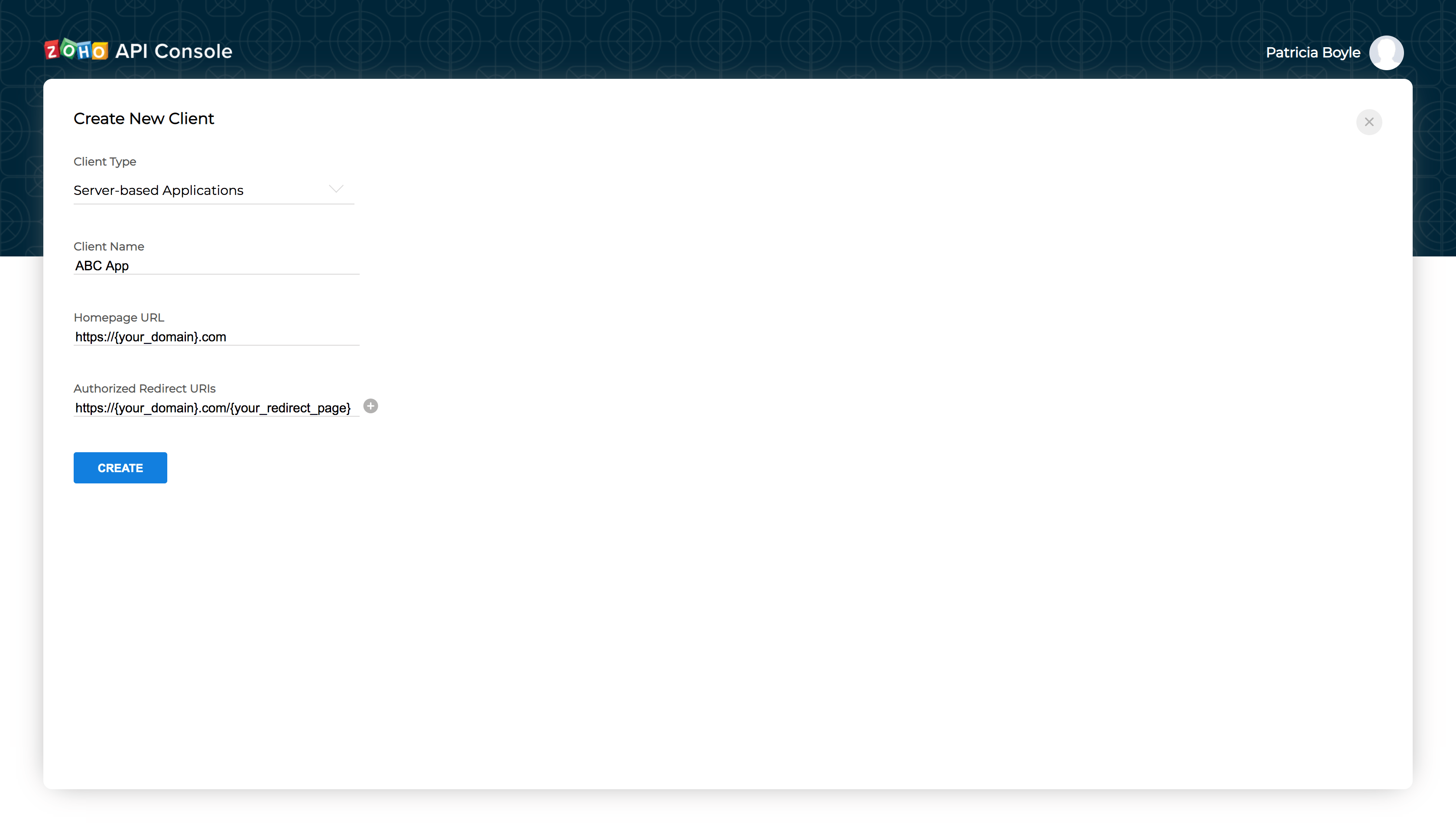 Register Client App Scala Sdk Online Help Zoho Crm 3427