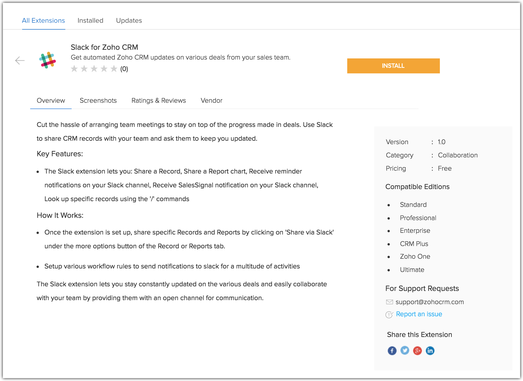 Slack-extensie | Online Help - Zoho CRM Slack-extensie | Online Help - Zoho CRM