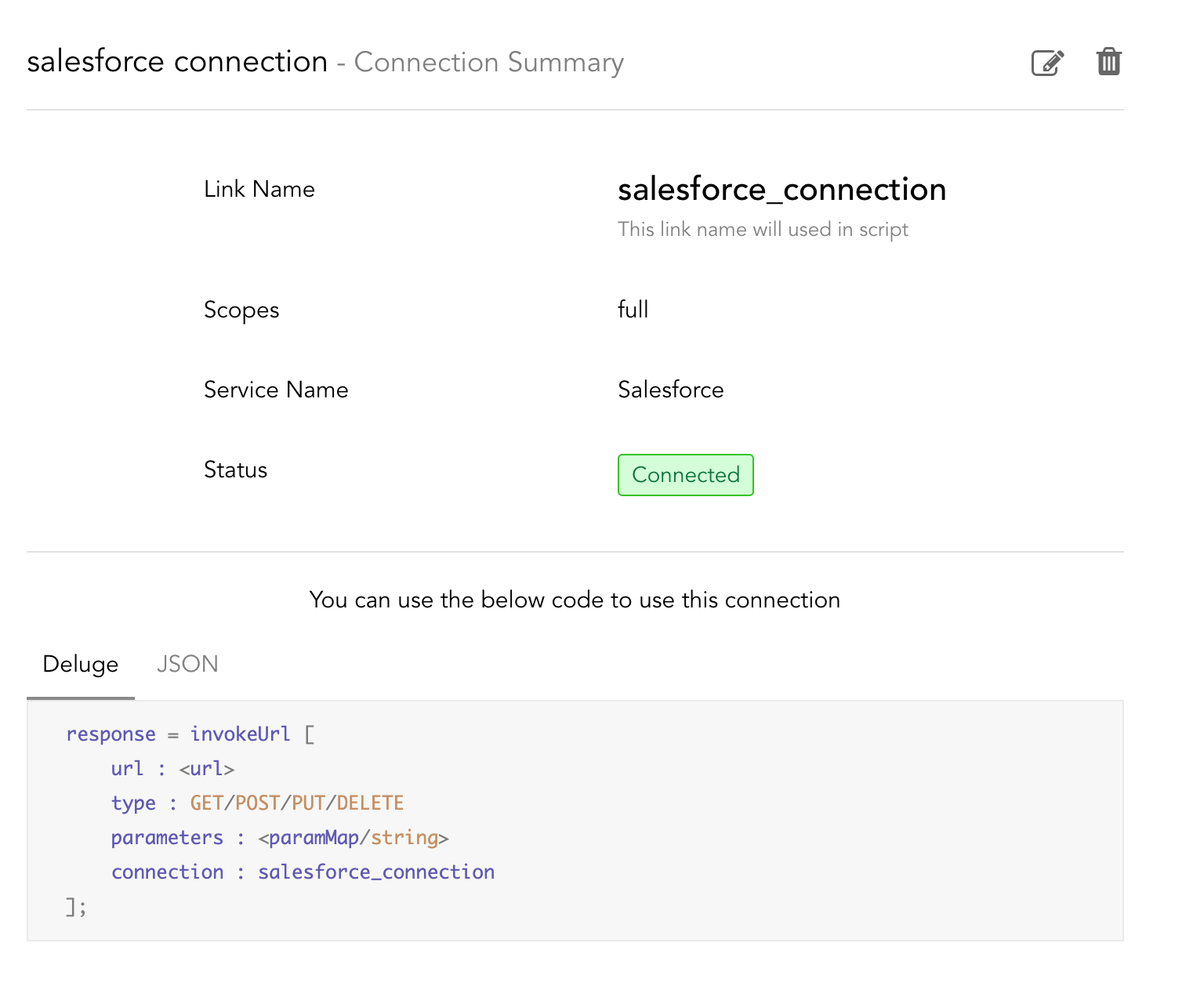 Connections | Help - Zoho Deluge