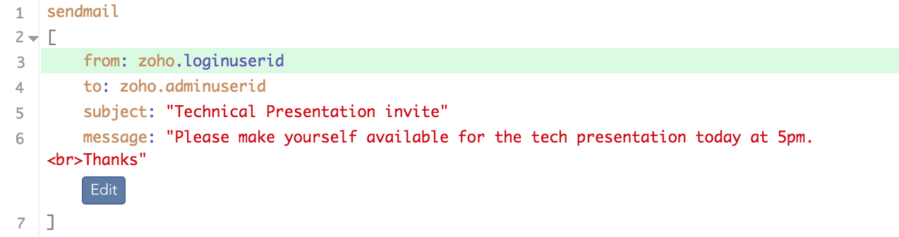 Error Messages | Help - Zoho Deluge