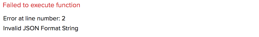 Error Messages | Help - Zoho Deluge