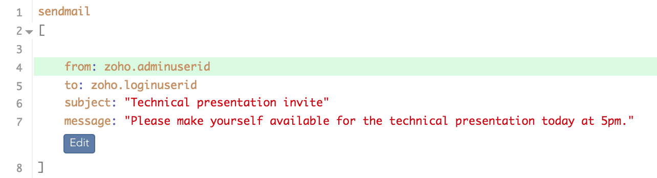 Error Messages | Help - Zoho Deluge