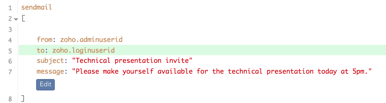 Error Messages | Help - Zoho Deluge