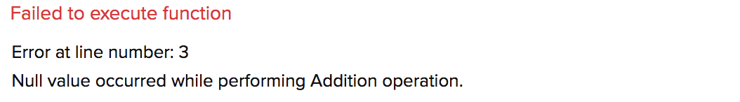 Error Messages | Help - Zoho Deluge