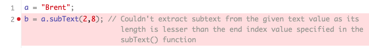 Error Messages | Help - Zoho Deluge