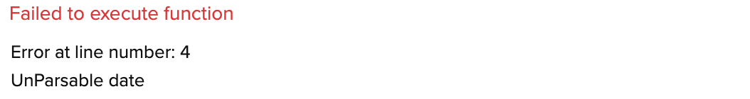 Error Messages | Help - Zoho Deluge