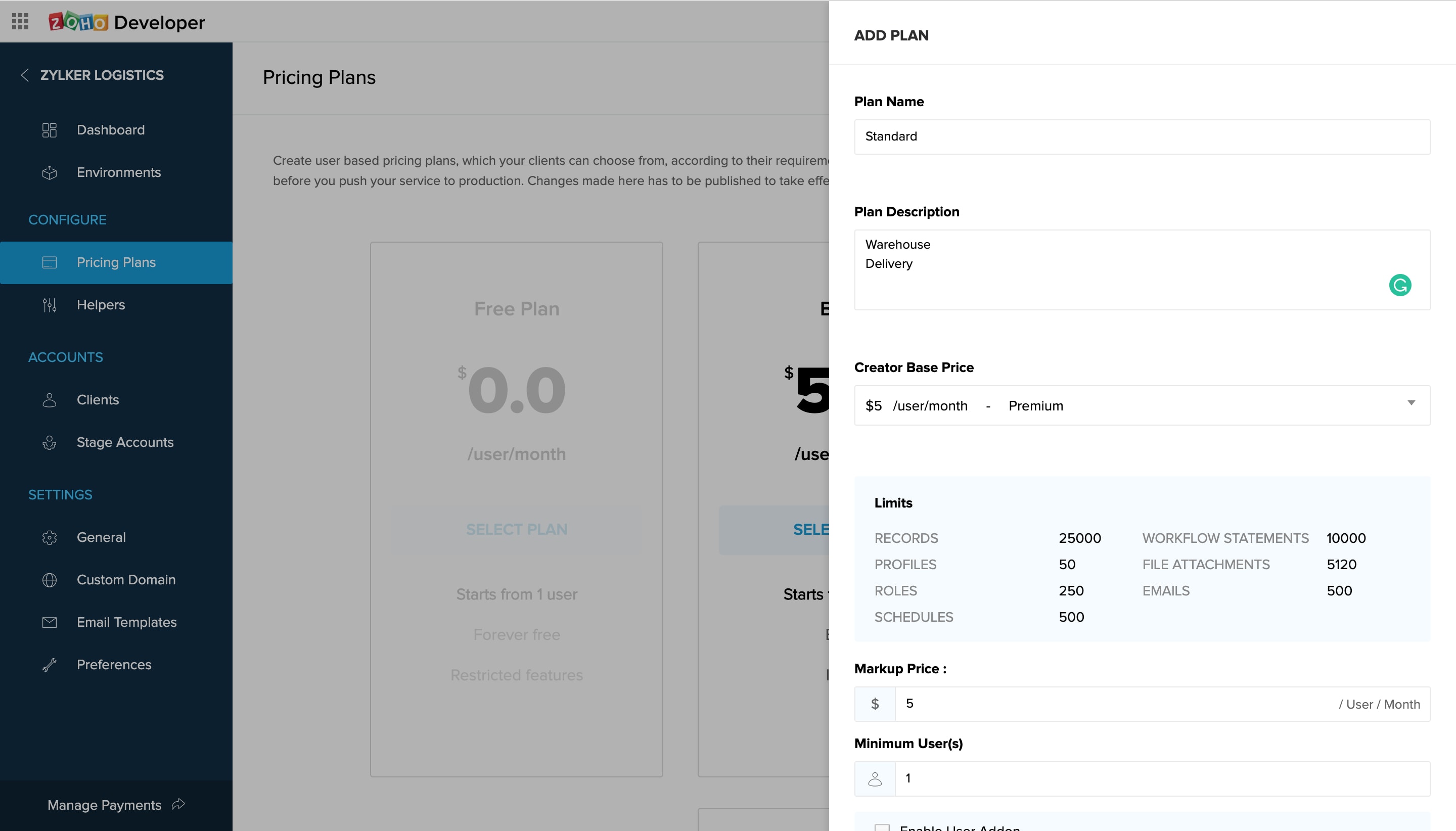 Configuring your solution | Help - Zoho Developer