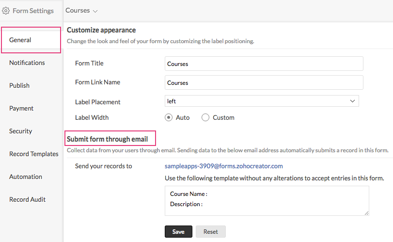  Send Data Or Email Content To A Creator Form Via Email 