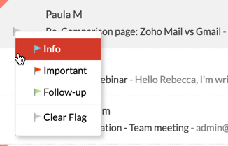 Adding Flags - Zoho Mail