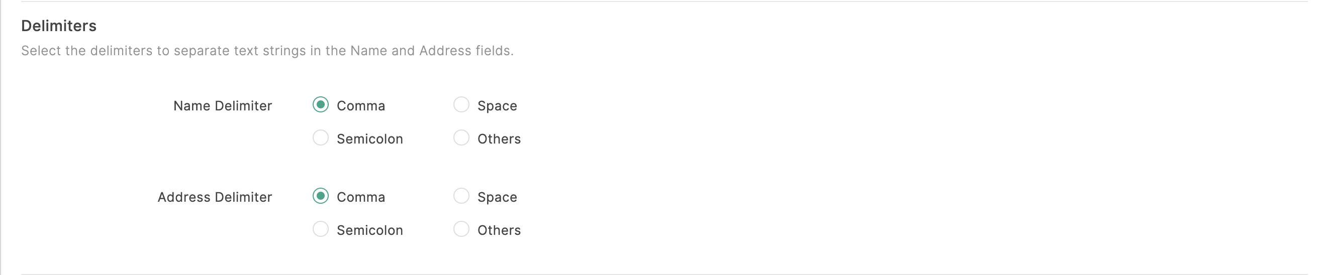General Settings | Delimiters - Zoho Forms