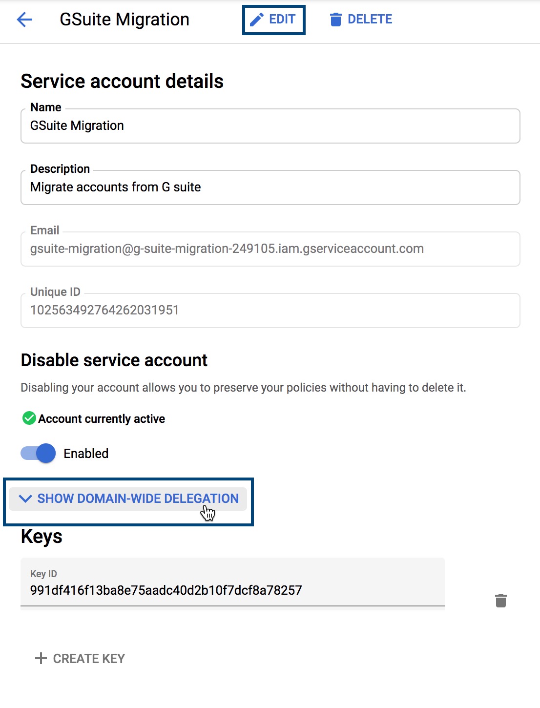 Authorizing Zoho Mail to access G Suite