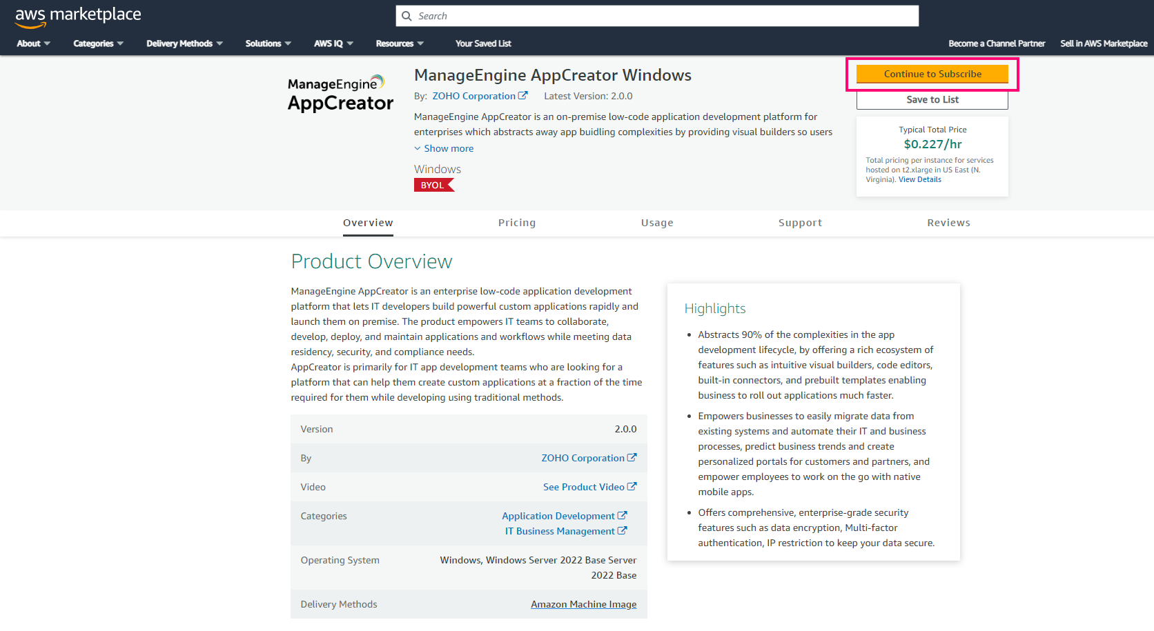 Installing On Aws Manageengine Appcreator Help