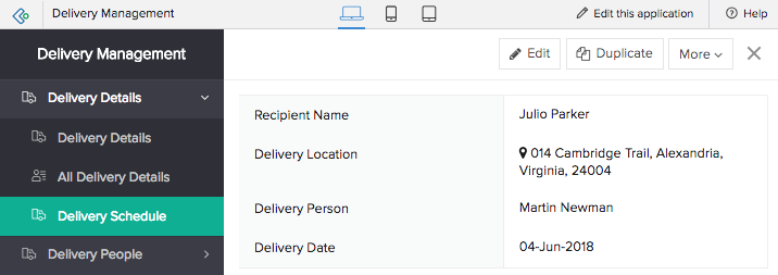 Understand Detail view Layouts in Calendar Report | ManageEngine AppCreator Help